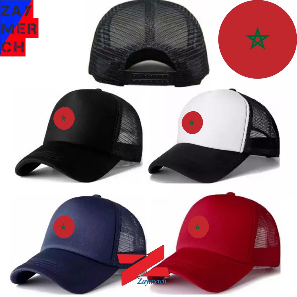 Jual TOPI DEWASA TIMNAS MAROCO TOPI JARING MAROCO NATIONAL TEAM LOGO ...