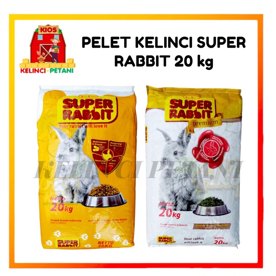 Jual GRAB\GOJEK Pakan Kelinci SUPER RABBIT 18% Premium 20kg | Shopee ...