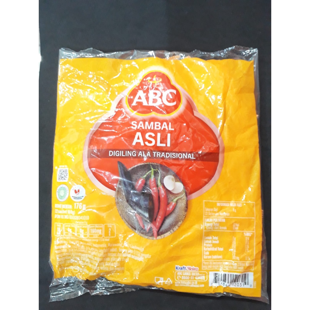 Jual ABC SAMBAL ASLI 176g (22sachet@8g) | Shopee Indonesia