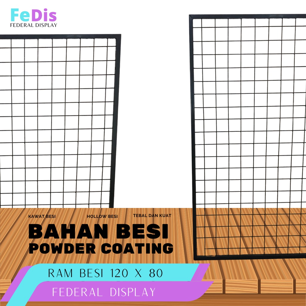 Jual RAM BESI BINGKAI BESI UKURAN 120 CM X 100 CM COATING | Shopee ...