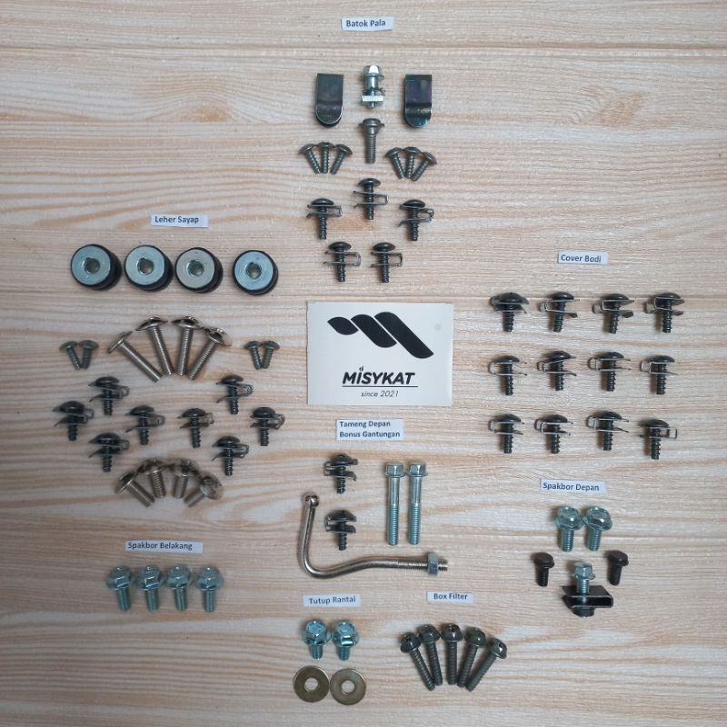 Jual Baut Bodi Full Set Suzuki Shogun 110/ Baut Lengkap Suzuki Shogun ...