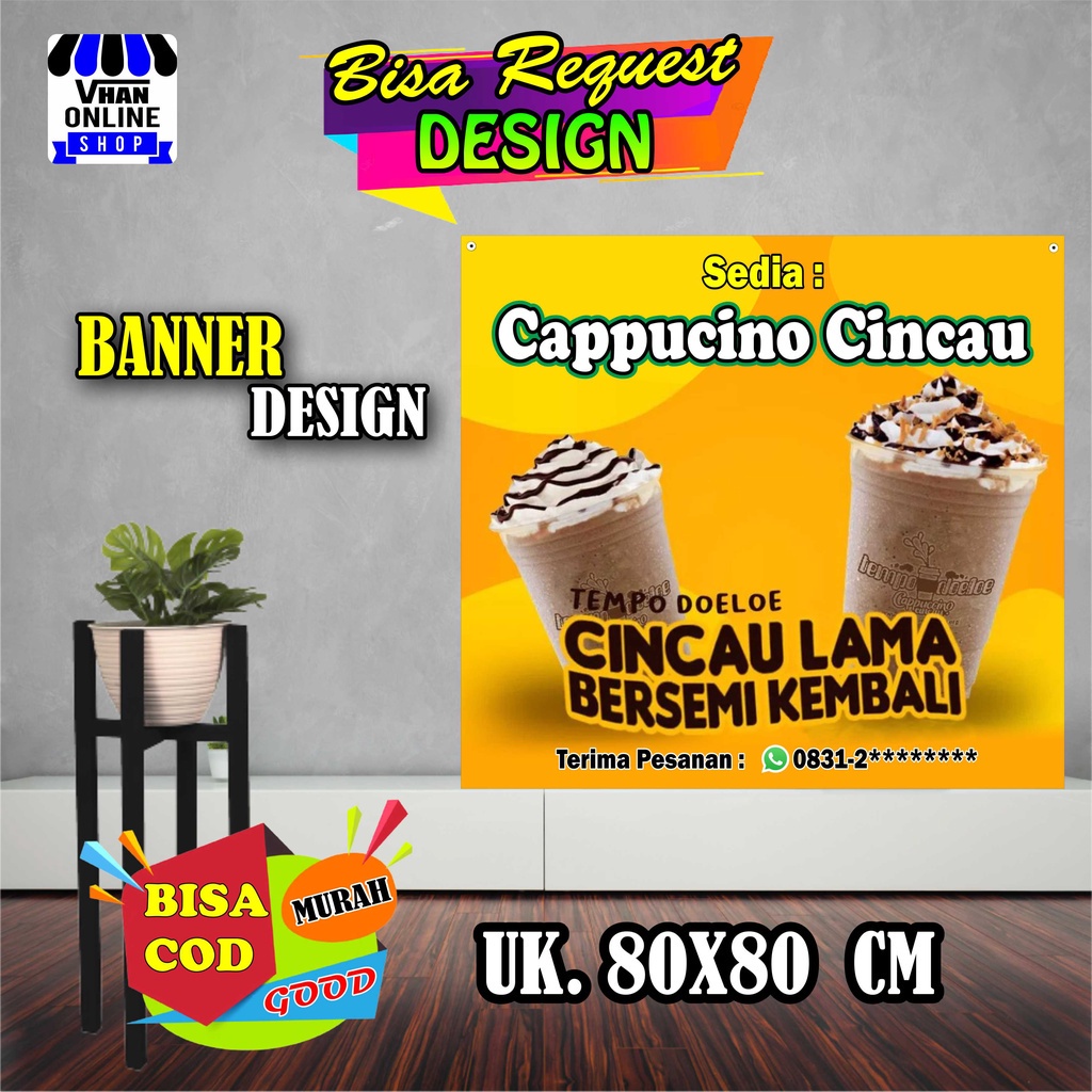 Jual Spanduk Banner Jualan Cappucino Cincau, Minuman Viral, Minuman ...