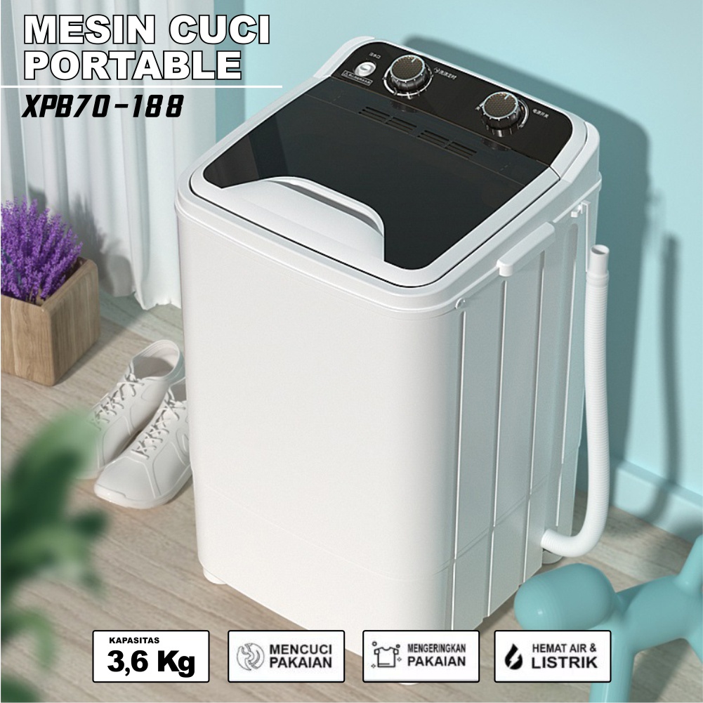 Jual Mesin Cuci Mini Portable 240W 3.5kg 3.5 kg Original Terlaris ...