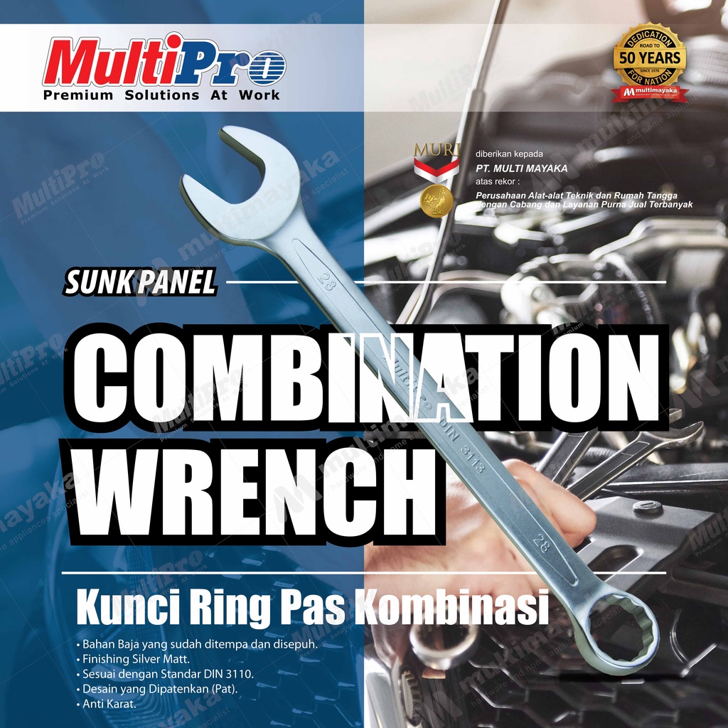Jual MULTIPRO - KUNCI RING PAS KOMBINASI 6 - 22 MM / (SUNK PANEL ...