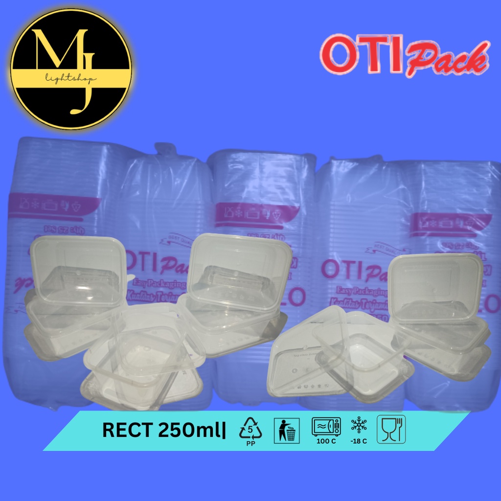 Jual Mika Thinwall Food Container Persegi Kotak Makanan Otipack 250ml ...