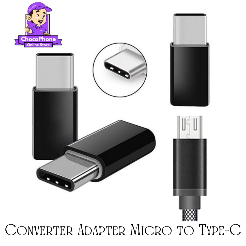 Jual CONVERTER ADAPTER MICRO USB TO TYPE C | Shopee Indonesia