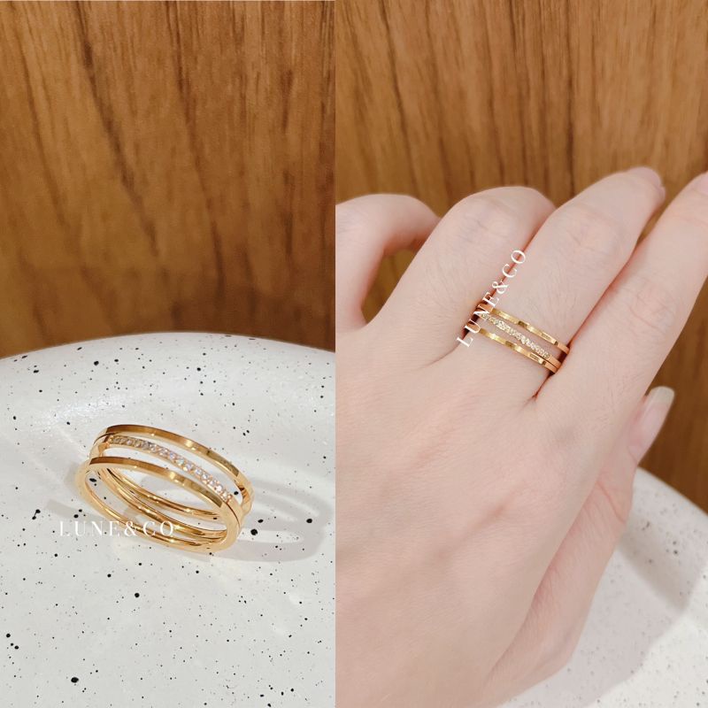 Jual Cincin Alexa List Permata Halus Tingkat Korea Mata Tanam Titanium Anti Karat CS270 | Shopee ...