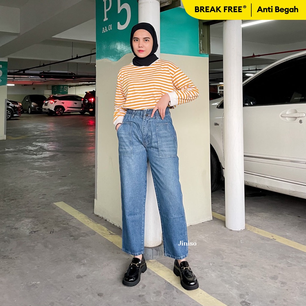 Jual JINISO - Baggy Mom Jeans 903 BREAK FREE | Shopee Indonesia Jual JINISO - Baggy Mom Jeans 903 BREAK FREE | Shopee Indonesia