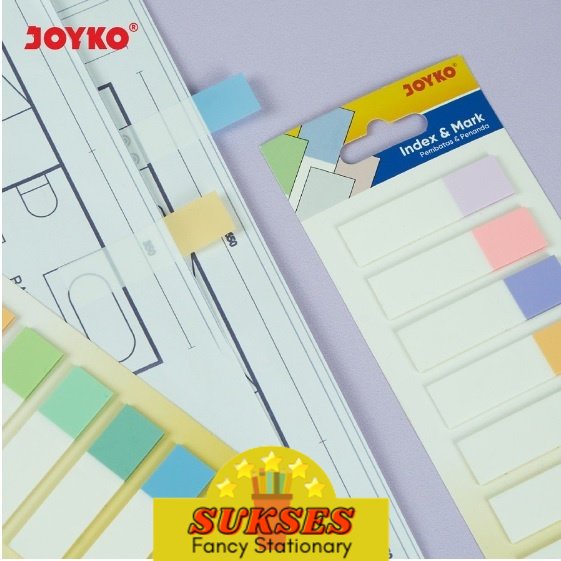 Jual Index & Mark JOYKO IM-61 Memo Tempel Plastik Sticky Notes 10 Warna ...