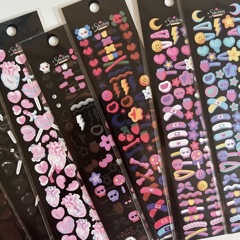 Jual shocking pink rose stiker/ stiker deco toploader binder kpop ...