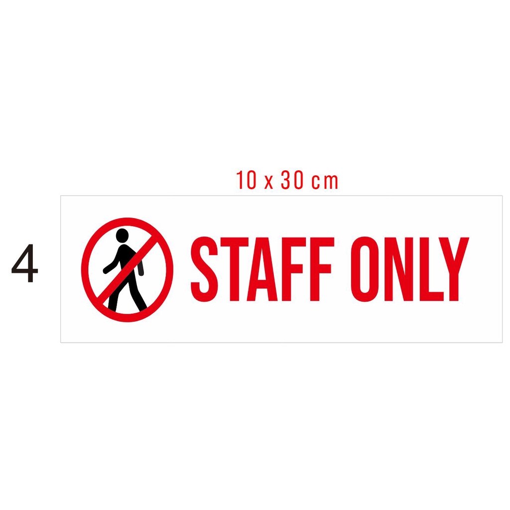 Jual Sign Acrylic Custom Staff Only | Stiker Staff Only | 9 Pilihan ...