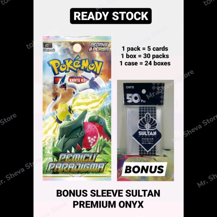 Jual Kartu Booster Box Pokemon Pemicu Paradigma Indonesia S12 (Get ...