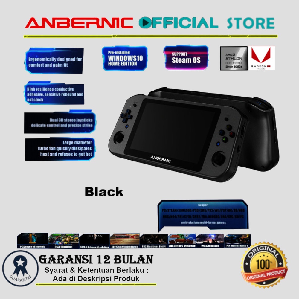 Jual Anbernic WIN600 Handheld Portable Gaming PC Windows Computer Video ...