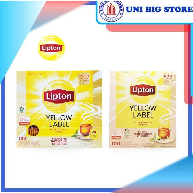 Jual Lipton Yellow Label Black Tea Teh Hitam Celup 100 Bags Non ...