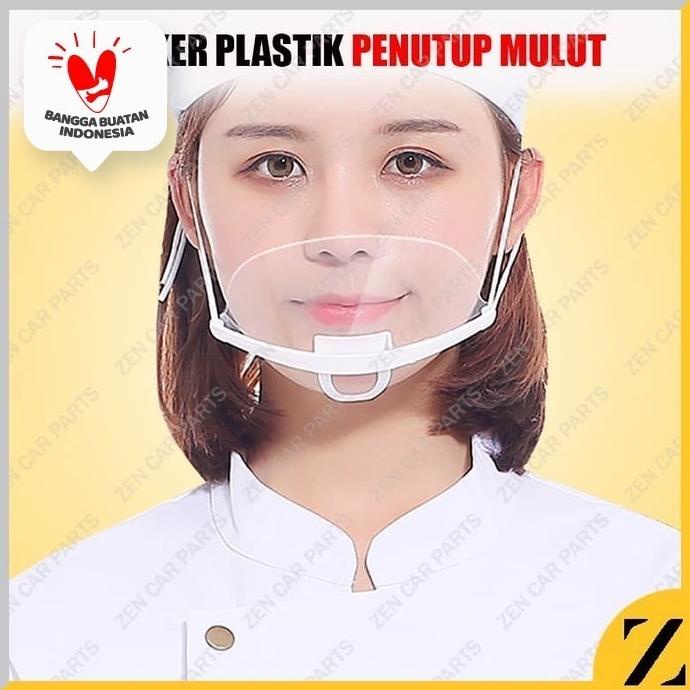 Jual Masker chef Transparan Mika Restoran Koki Masak Penutup Mulut MUA ...