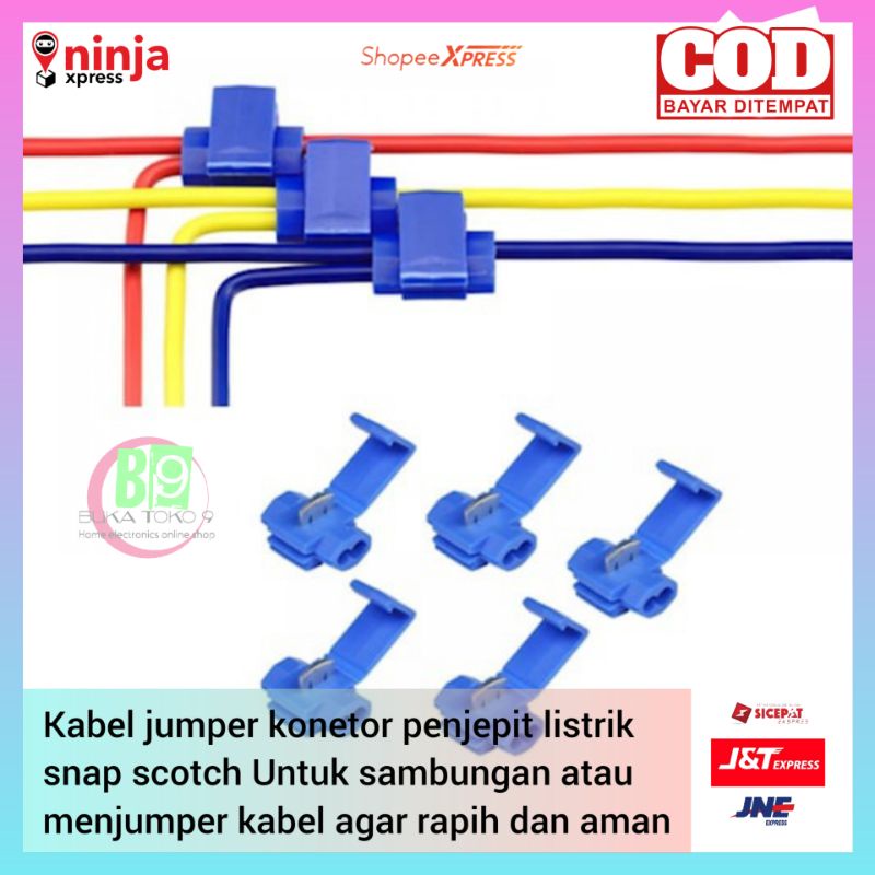 Jual Kabel jumper konetor penjepit listrik snap scotch Untuk sambungan ...