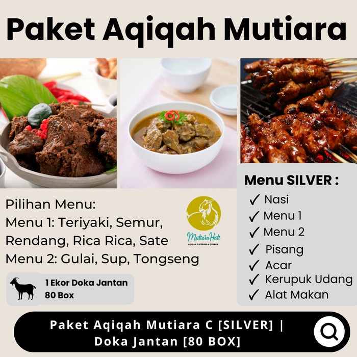 Jual Paket Aqiqah Murah Mutiara C [SILVER] |Doka Jantan [80 BOX ...
