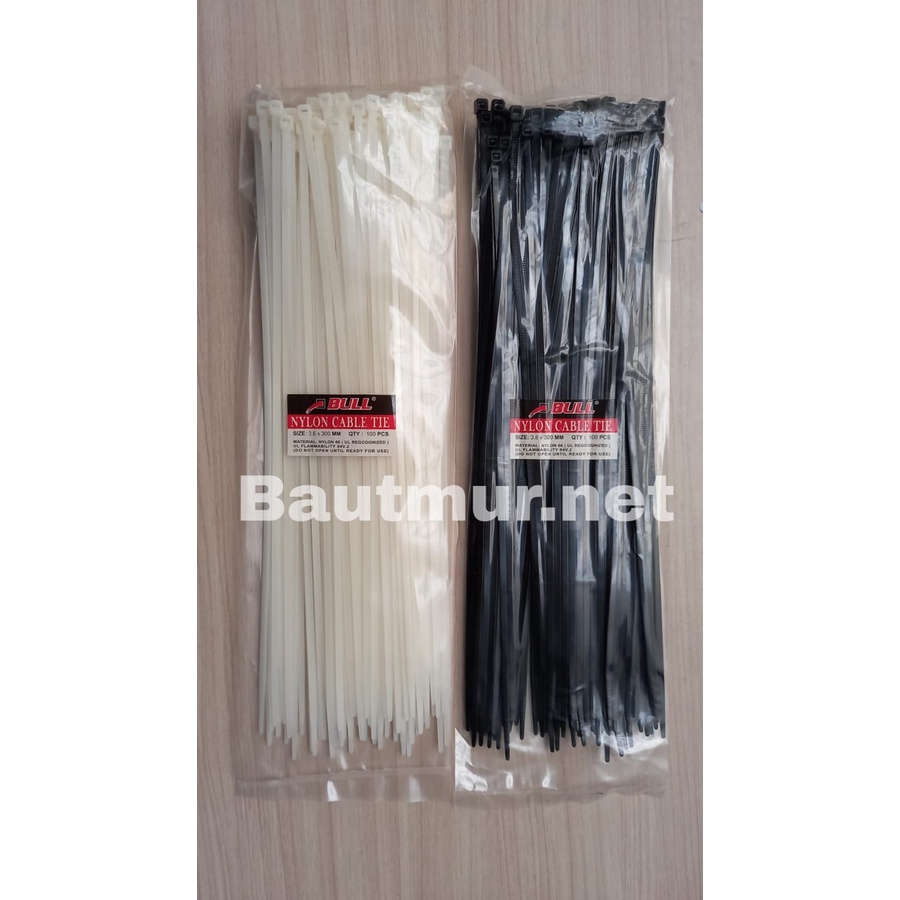Jual (100pcs) Tali Ripet 30 cm Putih - Kabel Ties 30 cm - Nylon Cable ...