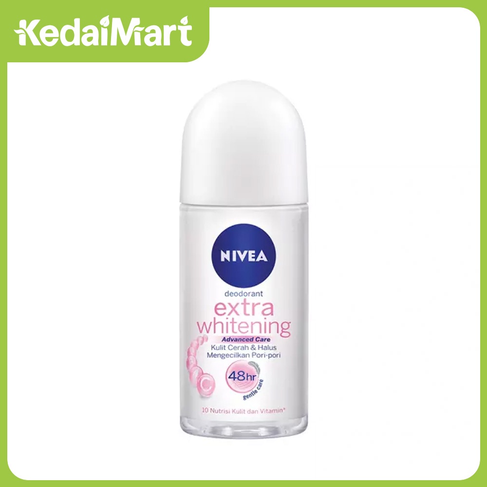 Jual Nivea Deo Roll On Extra Whitening Botol 50 ml | Shopee Indonesia