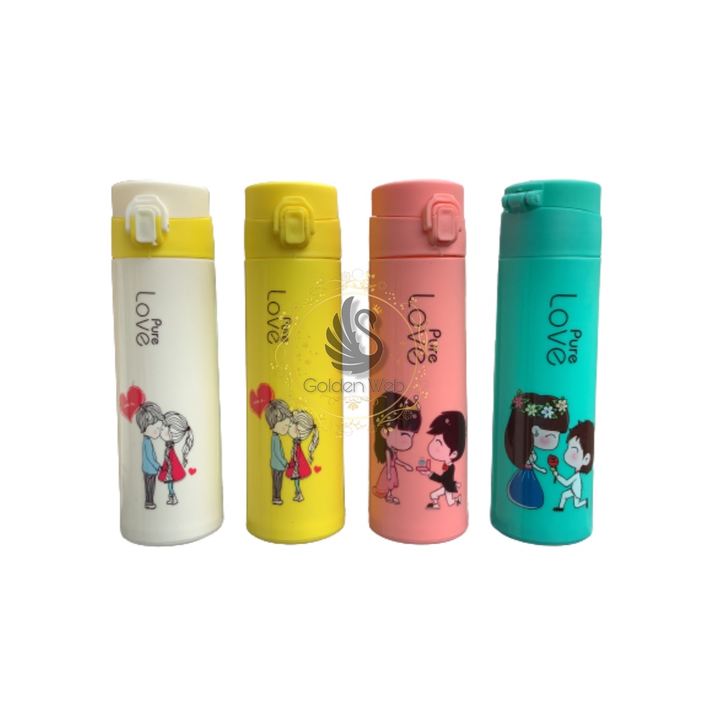 Jual Botol Minum Motif couple Love / Botol Minum Kaca / Botol Love ...