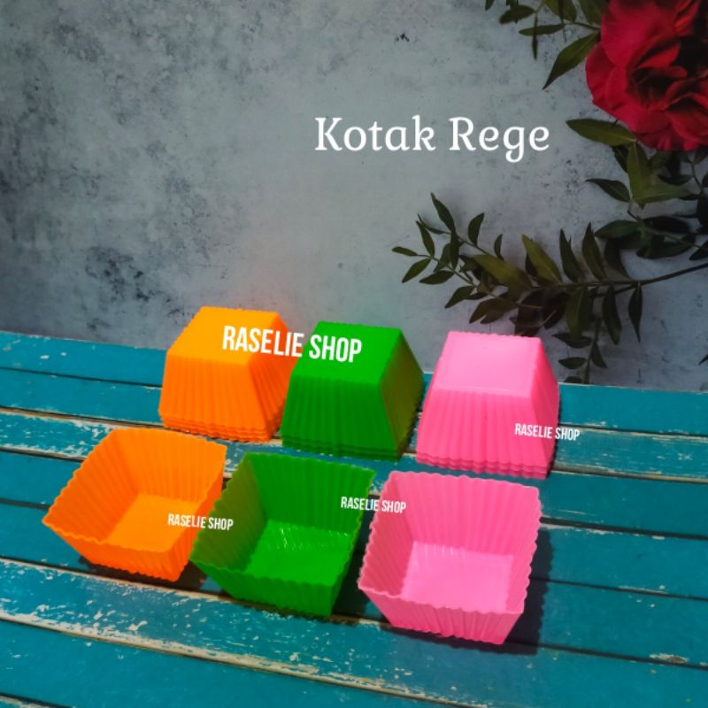 Jual Set 12pcs Cetakan Kotak Segi Besar Rege Kue Puding Agar2 Jelly ...