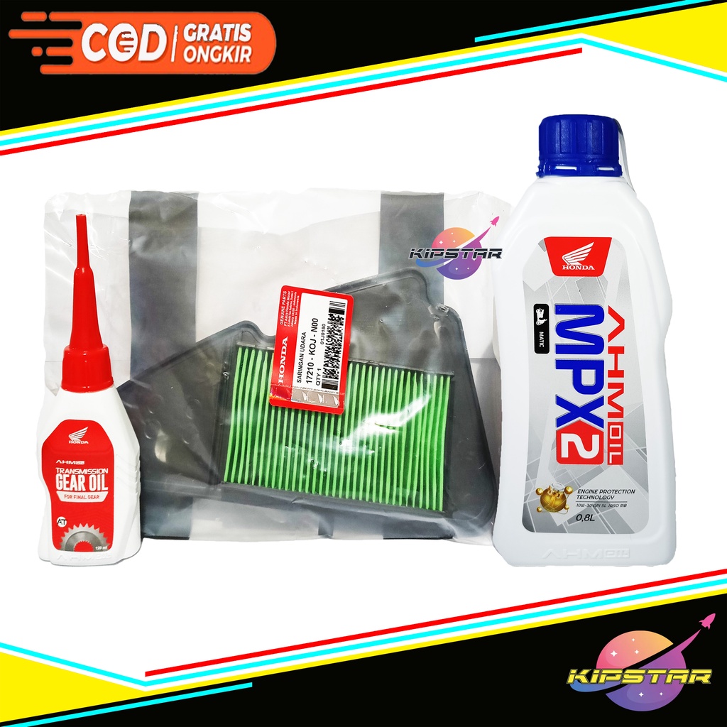 Jual PAKET FILTER UDARA GENIO DAN OLI MPX 2 PLUS OLI GARDAN AHM / FILTER UDARA GENIO PLUS OLI ...