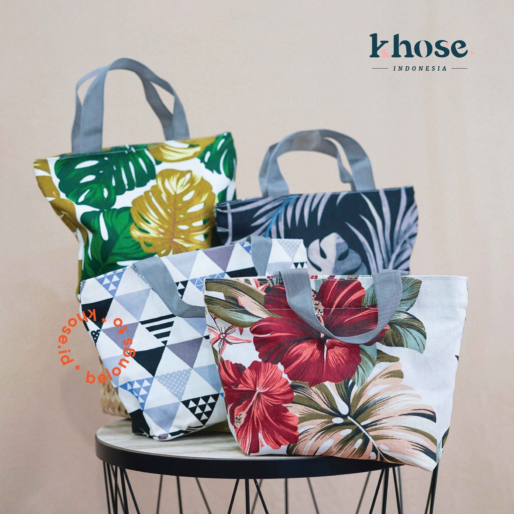 Jual KHOSE TAS MUKENA UK 26X20CM KANVAS RESLETING TEBAL TALI PREMIUM ...