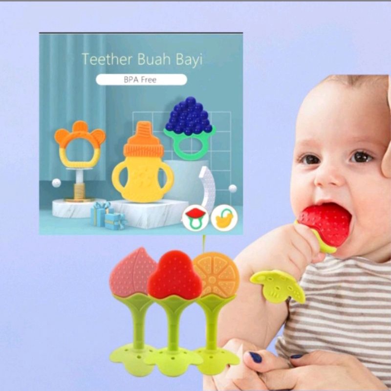 Jual Teether Bayi Model Buah | Shopee Indonesia
