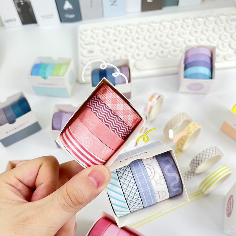 Jual Selotip Motif Unik Roll Masking Tape Set 5 Pcs Essential ...