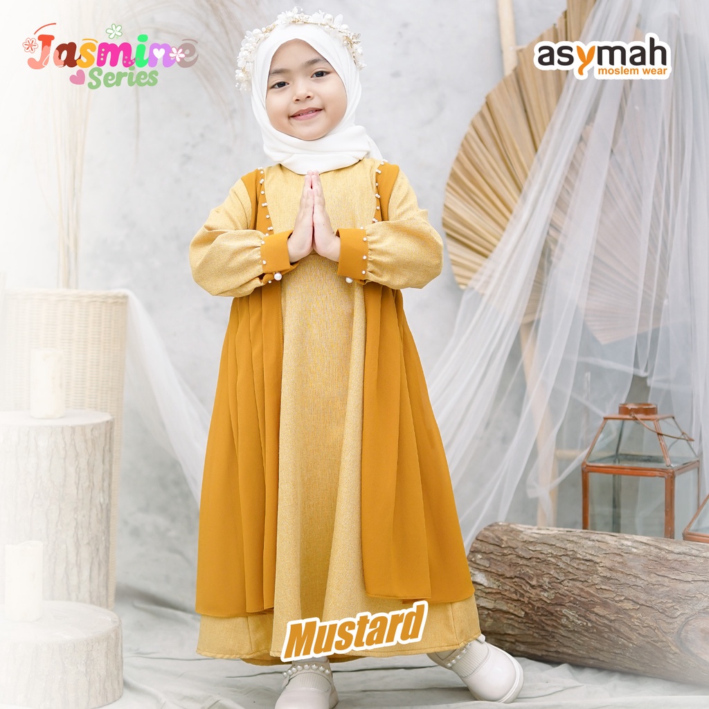 Jual NEW SERIES !! Gamis Anak Katun Lucu Jasmine Series Warna Mustard ...