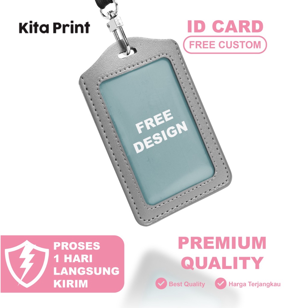 Jual Name Tag Id Card Custom Kartu Tali Lanyard Custom Kartu Pengenal ...