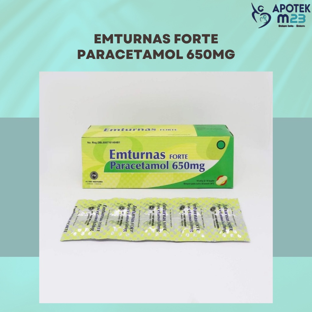Jual EMTURNAS FORTE 650mg 10 KAPLET | OBAT DEMAM | Shopee Indonesia