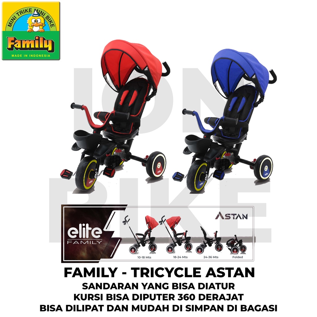 Jual Tricycle Family Astan Sepeda Roda Tiga 3 Anak Stroller Dorong ...