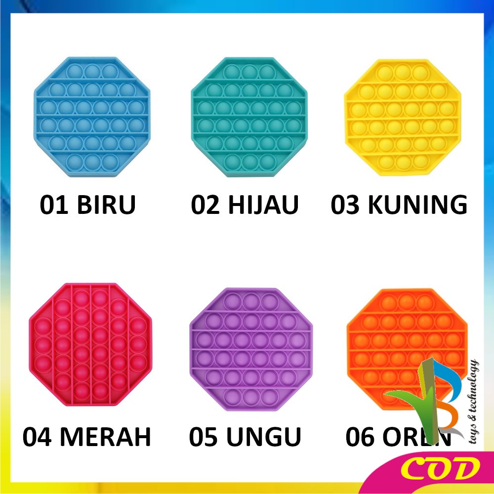 Jual RB-M131 Mainan Pop It Rainbow Shape Fidget Push Pop It Bentuk ...