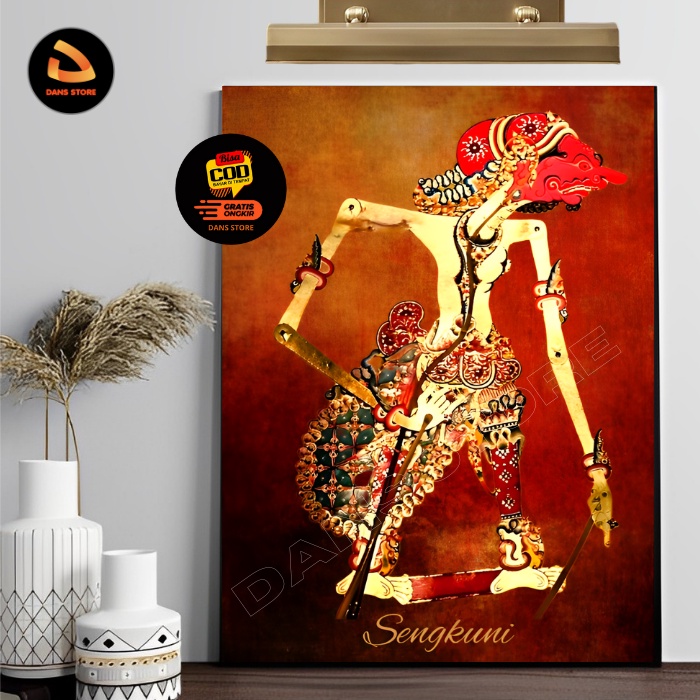 Jual Poster Wayang Sengkuni Untuk Hiasan Dinding dan Pajangan di ruang ...