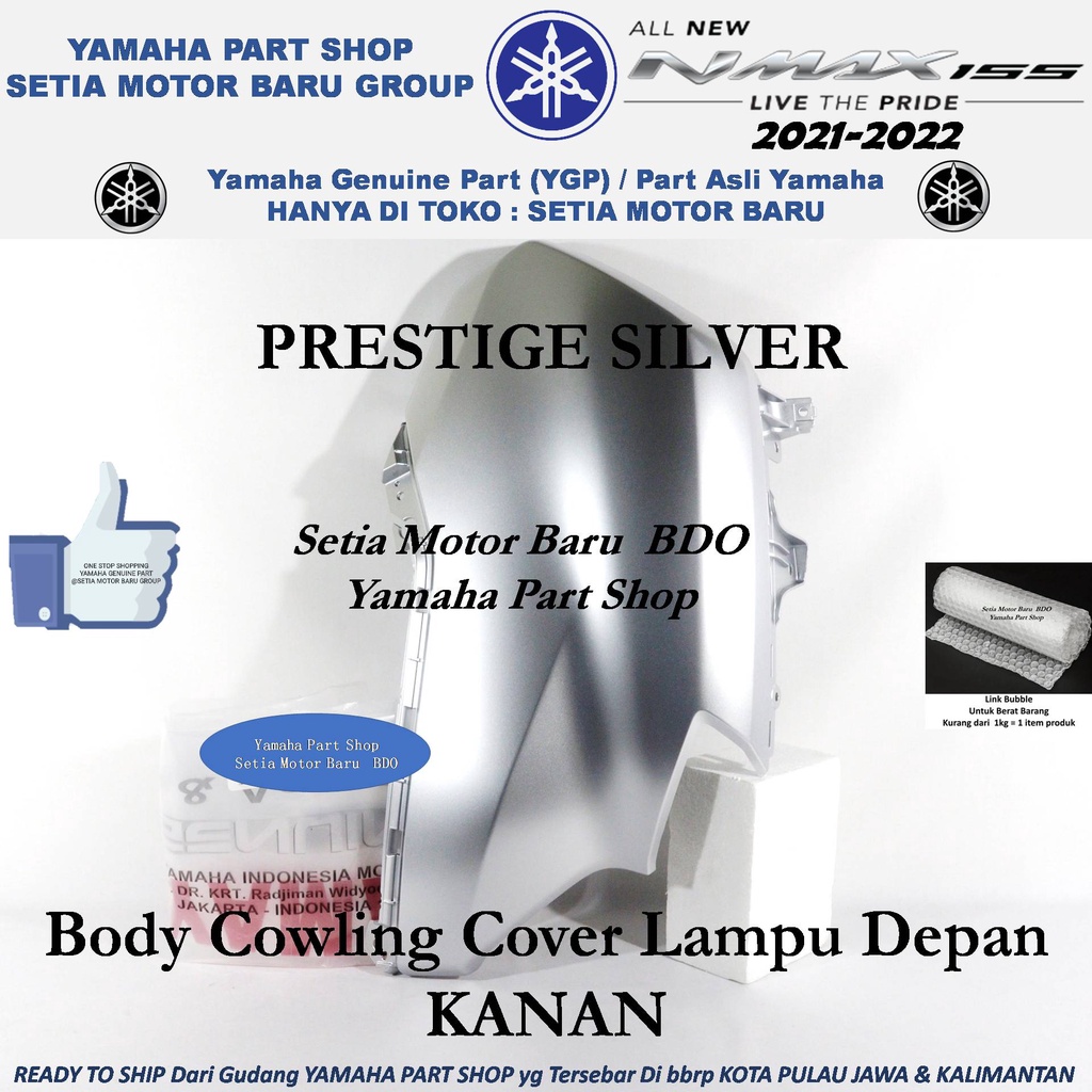 Jual Body Bodi Cowling Lampu Depan Prestige Silver Kanan All New Nmax N ...