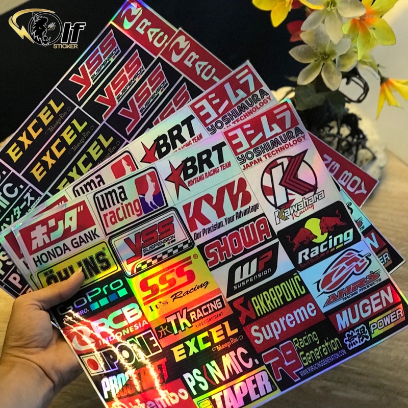 Jual STICKER RACING PACK STIKER MOTOR HOLOGRAM RCB ISI 28pcs | Shopee ...