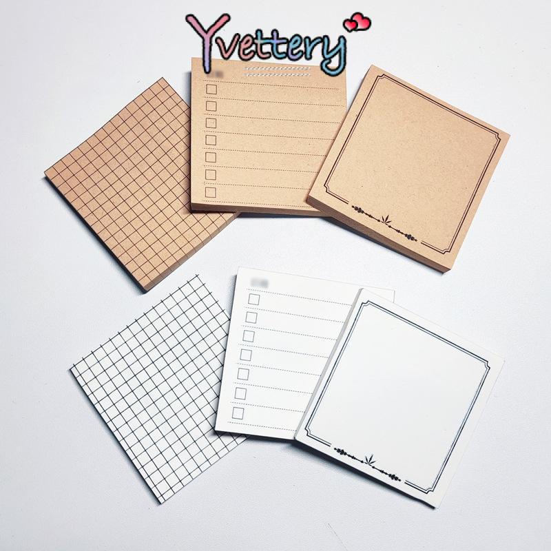 Jual ️COD Sticky Note Memo Brown White Retro Sederhana Korea Sticky ...