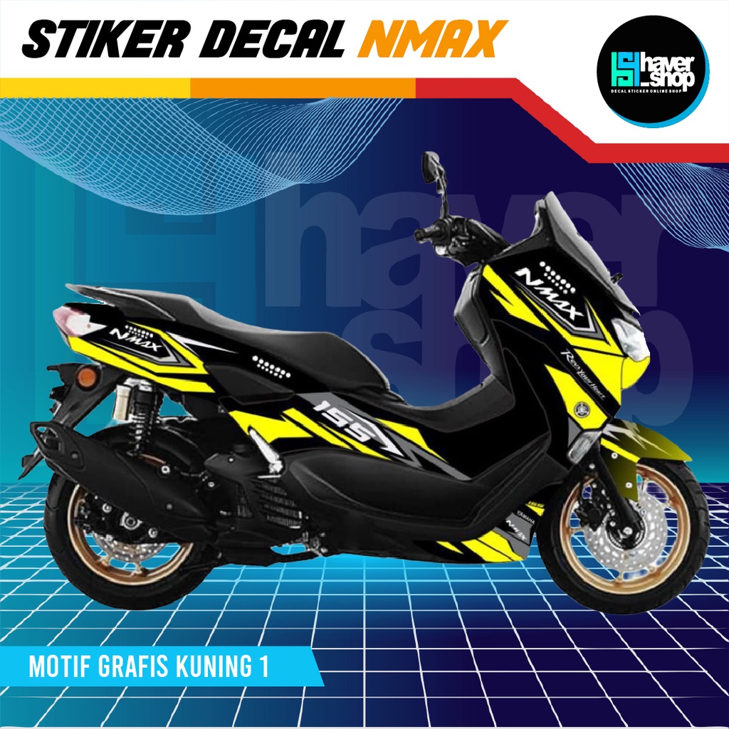 Jual Stiker Untuk Motor Decal Full Body Yamaha Nmax Motif Grapis Kuning ...