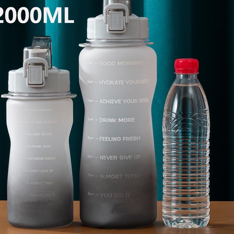 Jual [CODE YS22] MINISO Botol Minum Air 2L Besar Pelangi Viral untuk ...