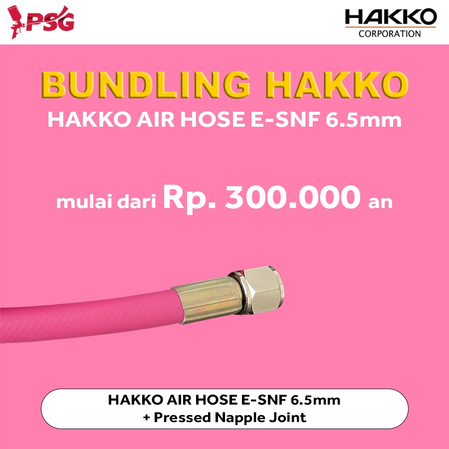 Jual Paket Bundling Hakko Air Hose: E-SNF 6.5 + Pressed Napple Joint 2 Sisi | Shopee Indonesia