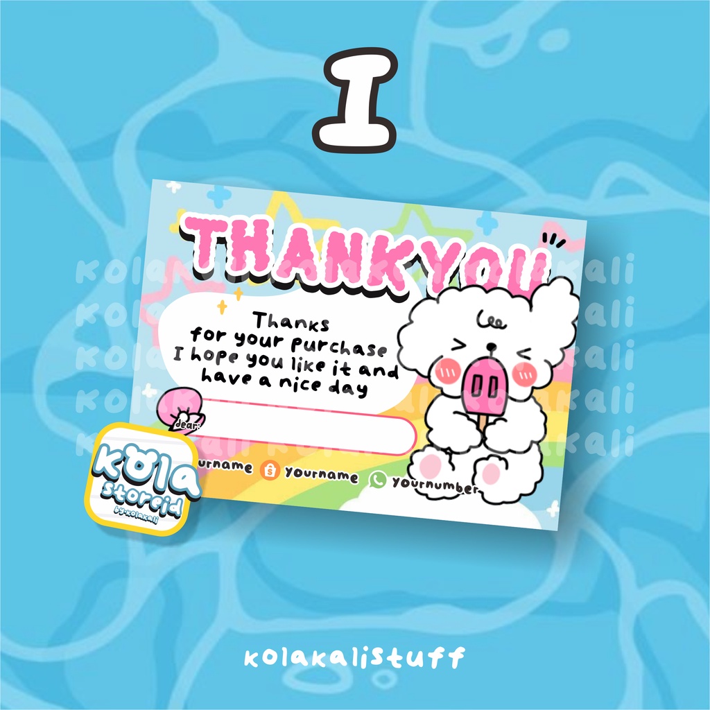 Jual THANKYOU CARD SUMMER EDITION • KARTU TERIMAKASIH • CARD AESTHETIC ...