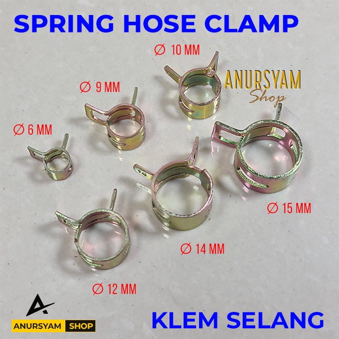 Jual Klem Selang Bensin Radiator Kompresor 5 - 20 mm / Klem Jepit ...