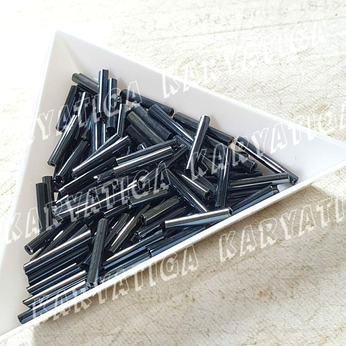 Jual Manik Payet Bambu Panjang 1,2 Cm Semi Jepang - Abu Metalik (10 gr ...