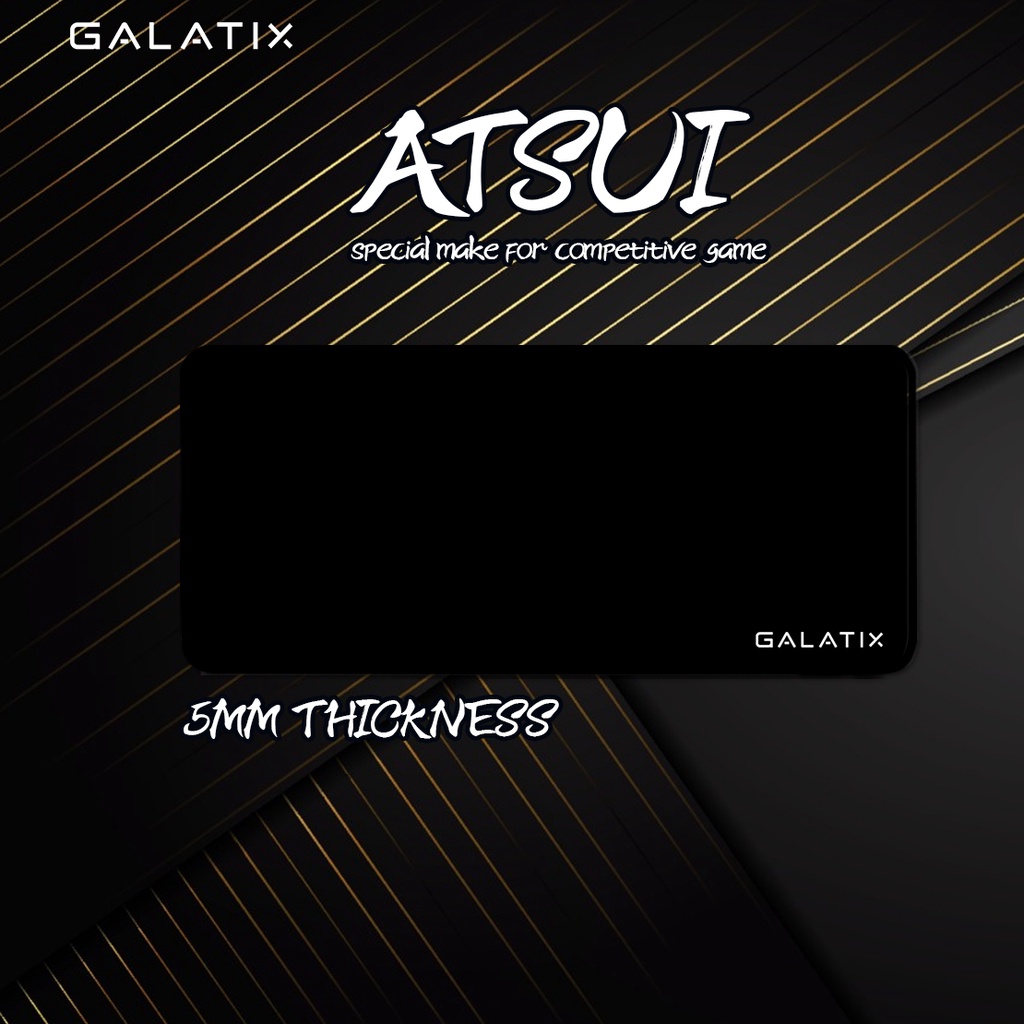 Jual MOUSE PAD Gaming Polos Hitam Deskmat Black Blank ATSUI 5MM THICK ...