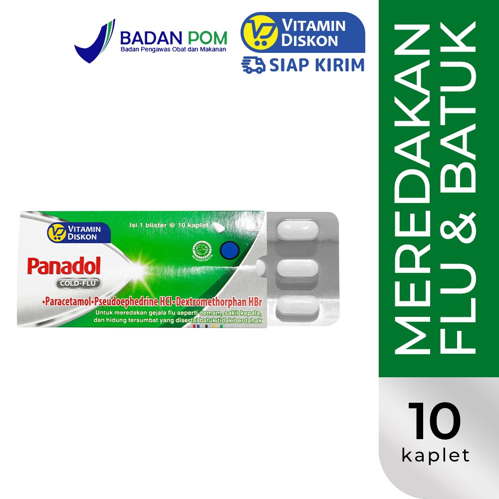 Jual PANADOL FLU DAN BATUK 1 STRIP ISI 10 TABLET | Shopee Indonesia