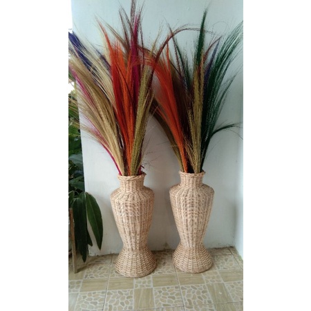 Jual Vas guci pot rotan hanya pot saja khas kalimantan asli | Shopee ...