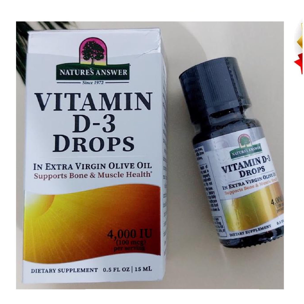 Jual Natures Answer Vitamin D3 Drops 100 mcg 4000 IU 15 ml D-3 D 3 ...