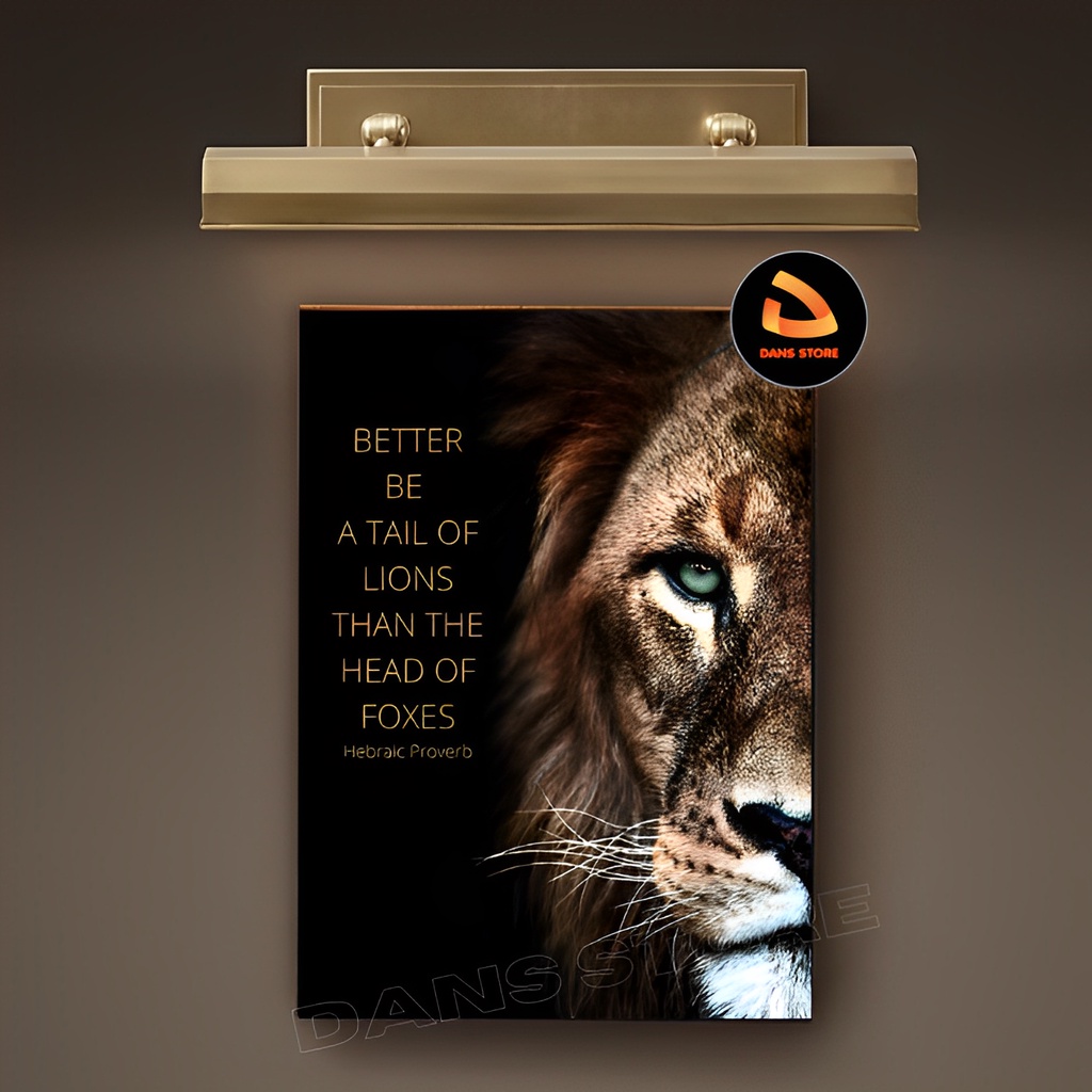 Jual Poster Singa Dan Kata Motivasi Lion Quotes Hiasan Dinding ...