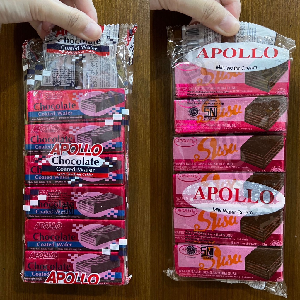 Jual APOLLO WAFER MILK CHOCOLATE / APOLO COATED WAFER | Shopee Indonesia